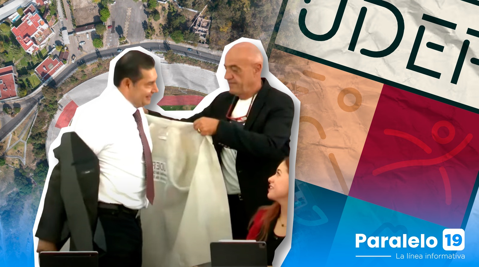 Presenta José Luis Sánchez Solá logotipo de la UDEP - Paralelo 19